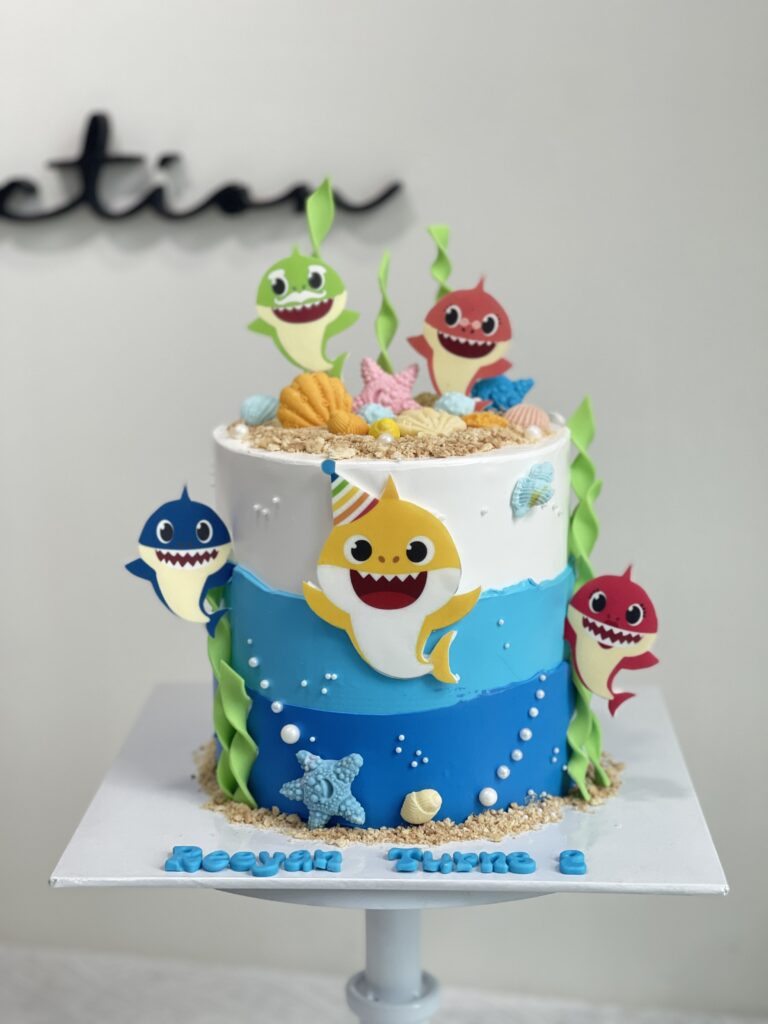 Reeyan's Baby Shark Cake | Klang Valley Fondant Cake & Desserts