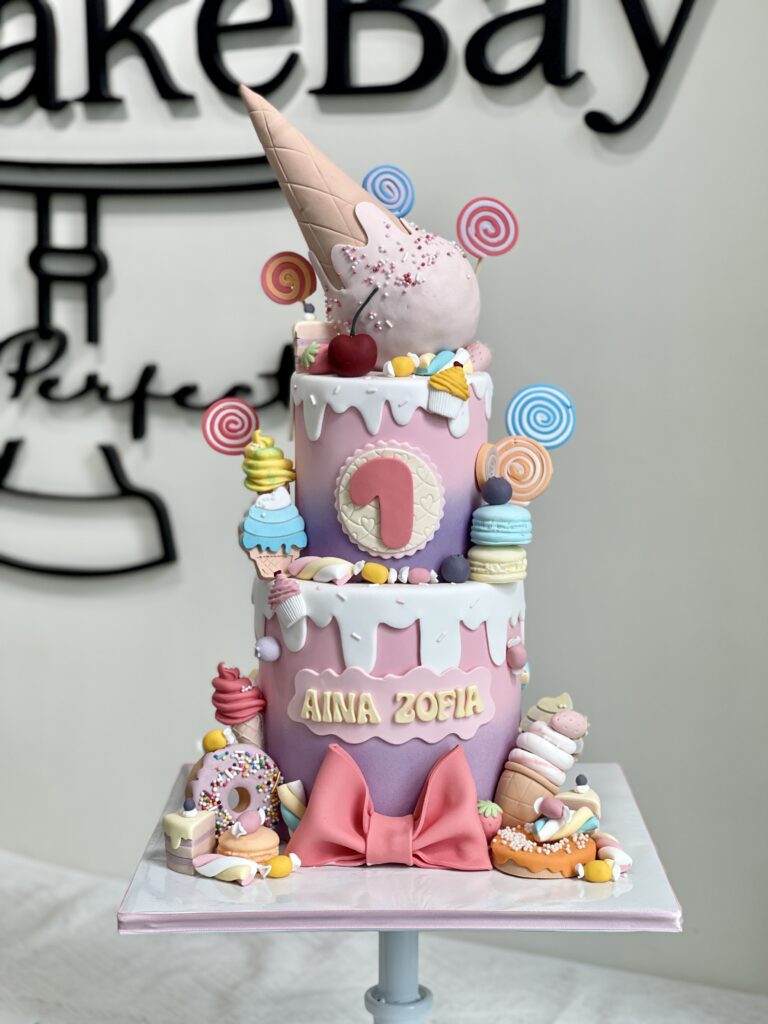 Aina Zofia's 2 Tier Candyland Cake | Klang Valley Fondant Cake & Desserts