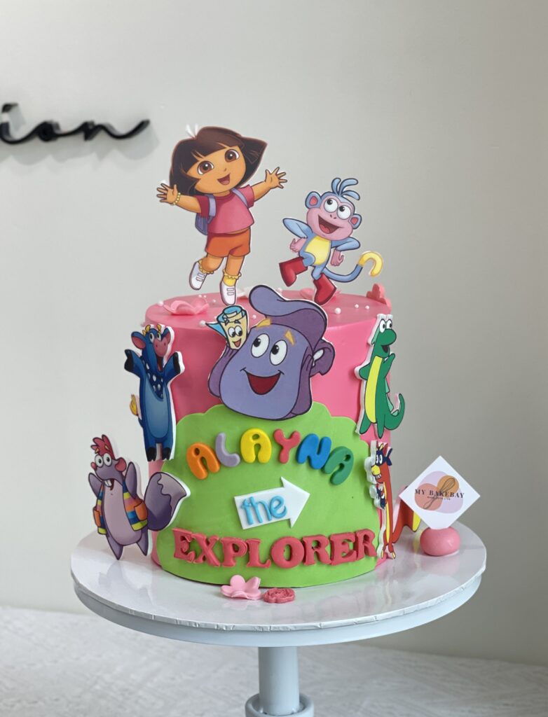 Dora Face Fondant Cake Dora The Explorer Cake | Www.orderAcake.ng