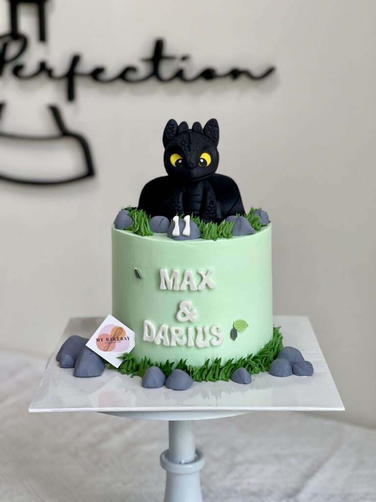 Max and Darius's Toothless Cake | Klang Valley Fondant Cake & Desserts